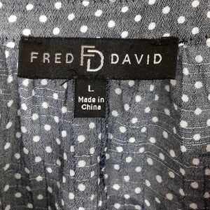 Fred David | Tops | Fred David Polka Dot Blouse Tunic Top Sz L 239t ...